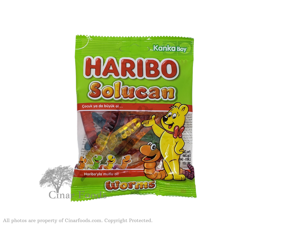 Haribo Worms Gummy - Solucan (2.8 oz 80 gr) | Cinar Foods ...