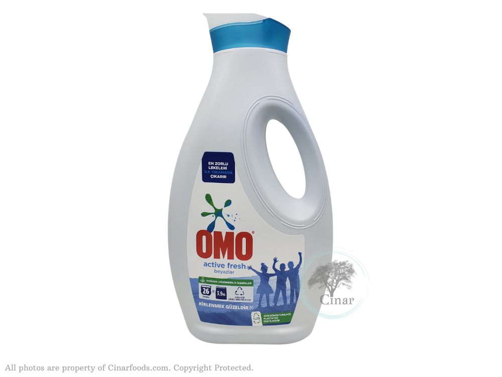 Omo Liquid Laundry Detergent - Sivi Deterjan Active Beyazlar (65.9 oz ...
